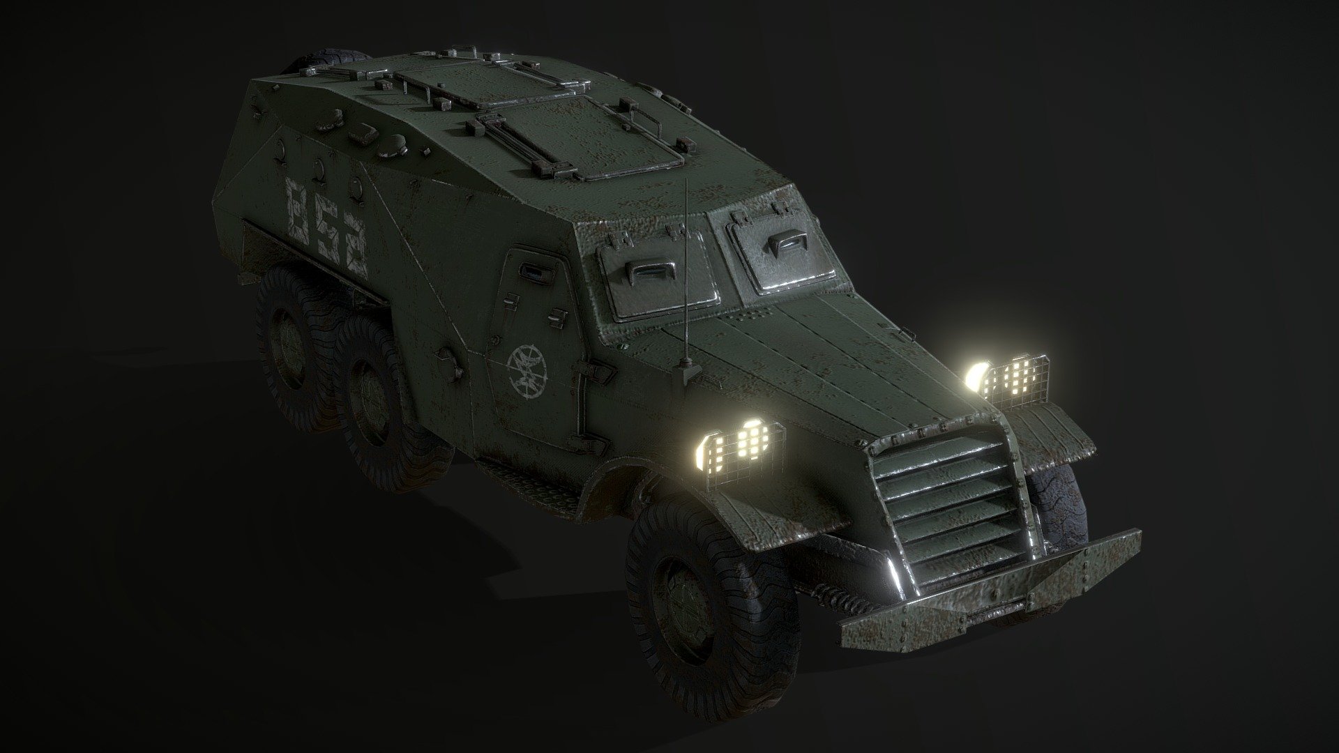 BTR 152 - 3D model by Milos Baskic (@MilosBaskic) [71141c2] - Sketchfab