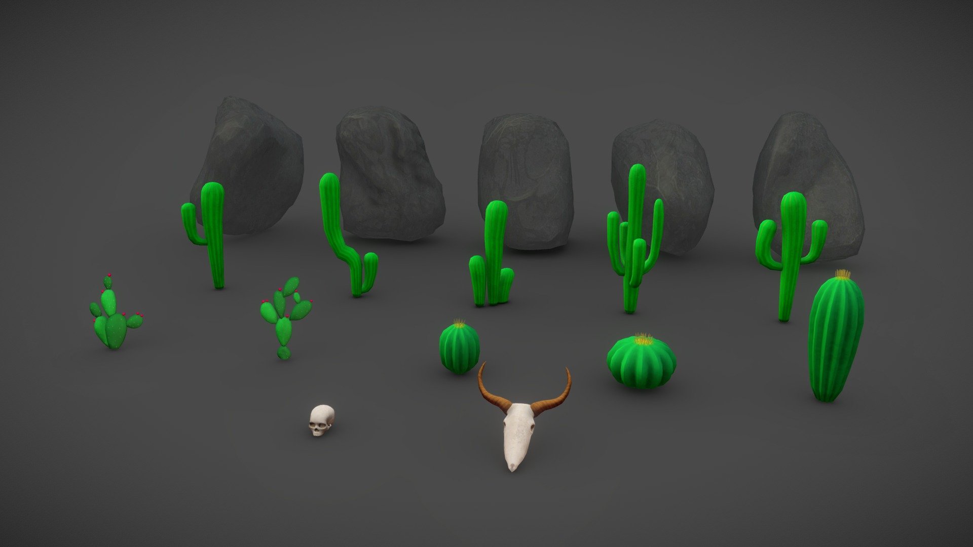 Desert Asset Set - Buy Royalty Free 3D model by Zambur [71191b4] - Sketchfab Store