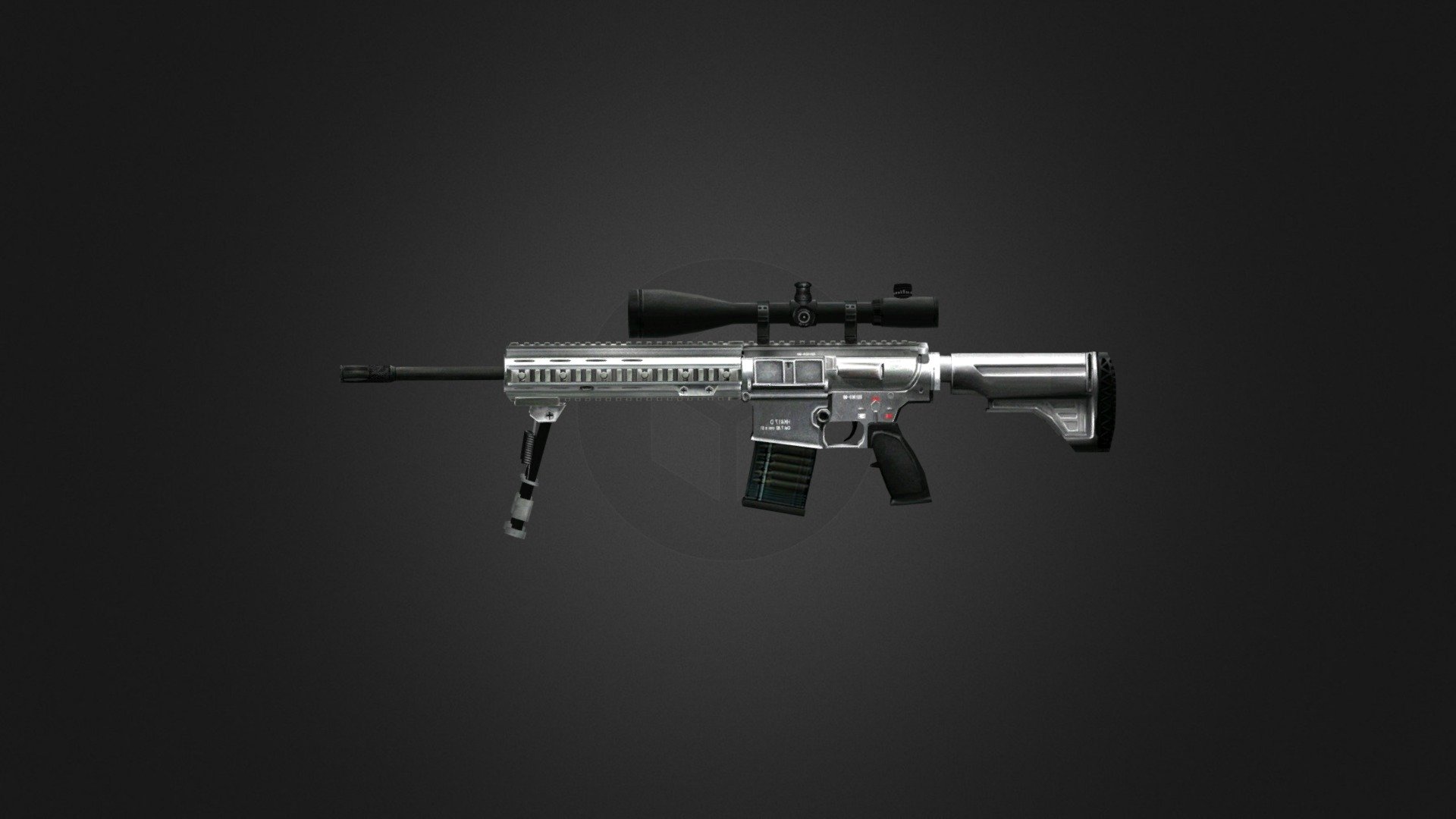 Hk417 silver - 3D model by Dimac [71236b6] - Sketchfab