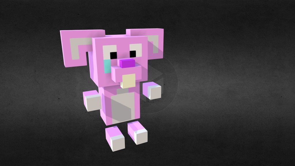 Pink Rabbit - Sad version - 3D model by Stadalf [71267a1] - Sketchfab