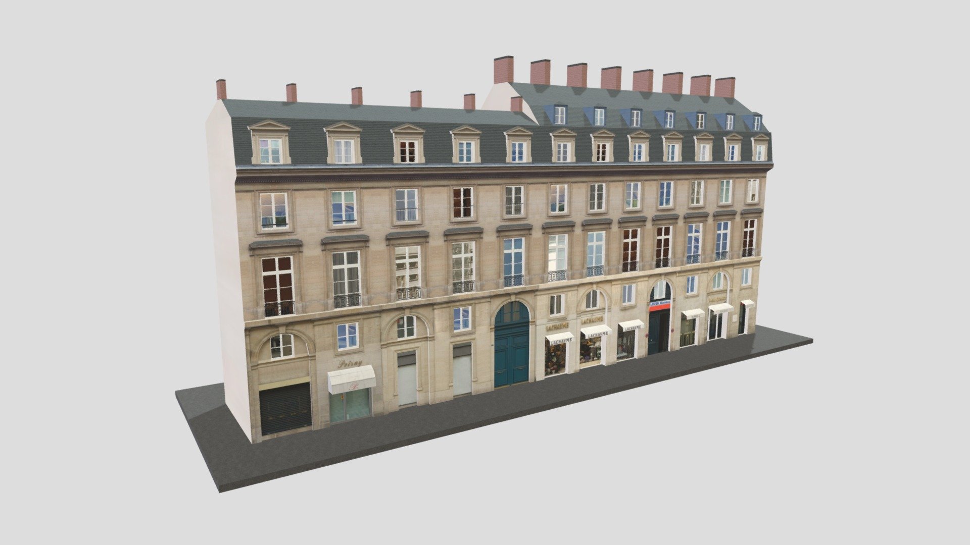 Paris Corner ApartmentBuilding 10 - 3D model by nuralam018 [71276a9 ...