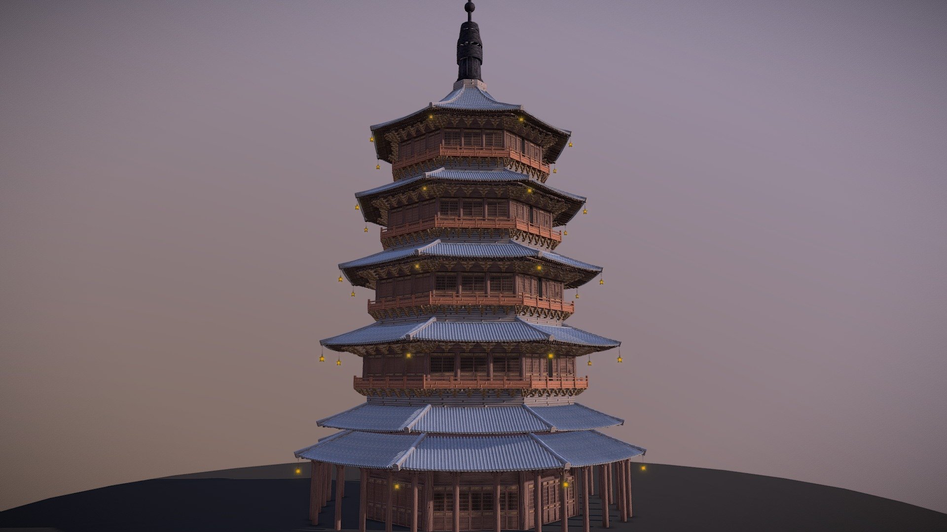 Asian Pagoda - 3D model by aresdavide94 [712828c] - Sketchfab