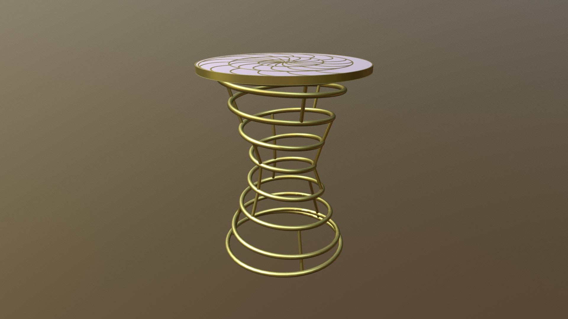 spiral table with vertical pillars - 3D model by mr-iaroslav [7129fd1 ...