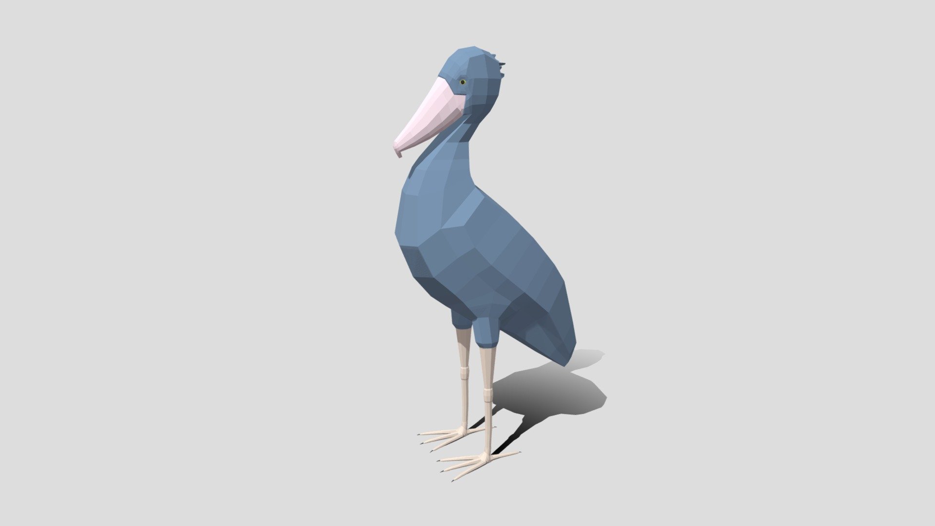 Low Poly Cartoon Shoebill Stork - Buy Royalty Free 3D model by chroma3d ...