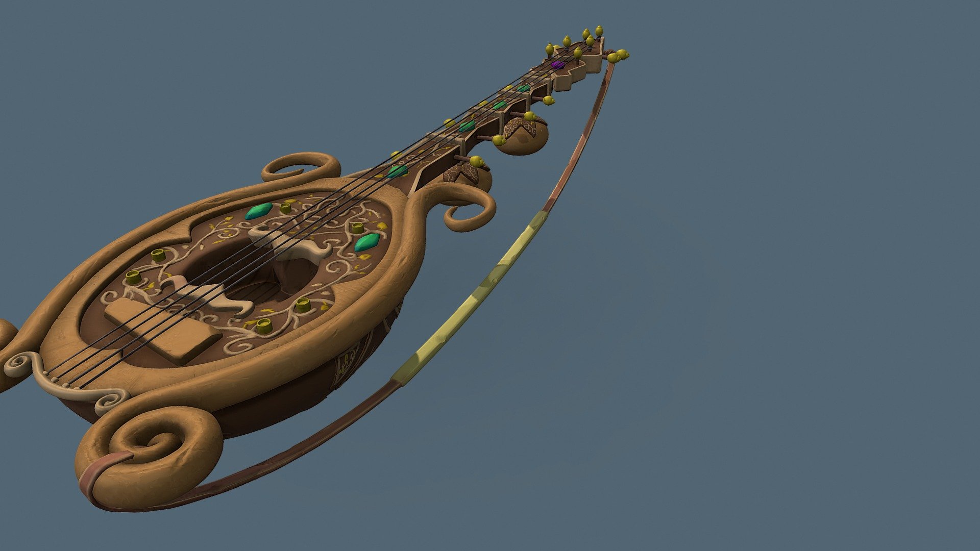 Sitar - 3D model by juan-miguelbauwens [712ec91] - Sketchfab