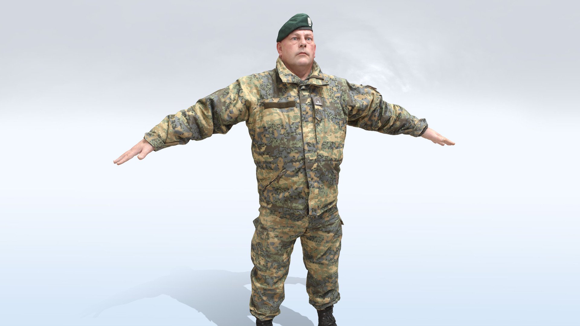 Male Scan - Austrian Military T-Pose - Buy Royalty Free 3D model by ...