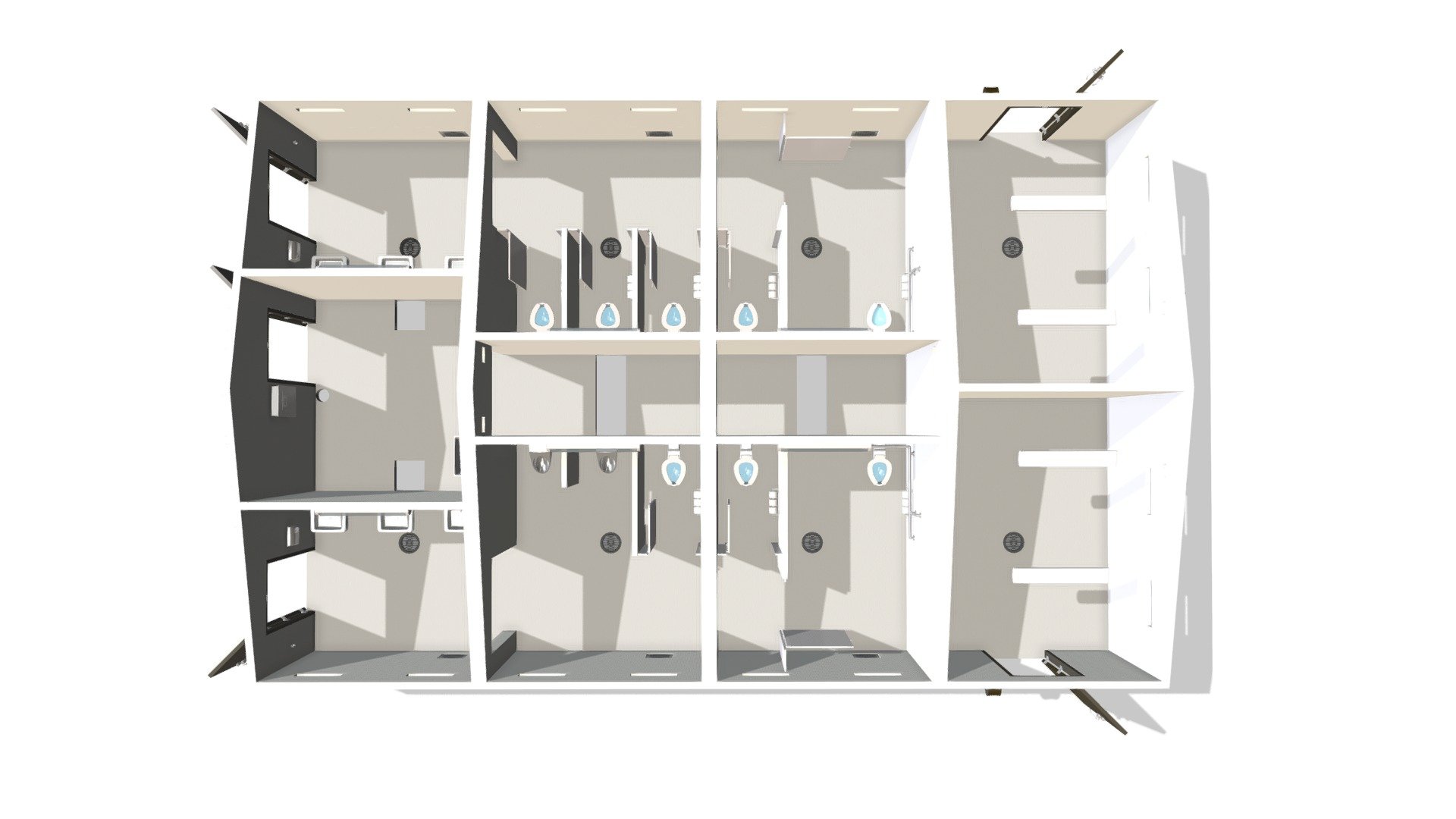 19-06 Santiago Locker Room - FLOOR PLAN - 3D model by CXT PRECAST ...