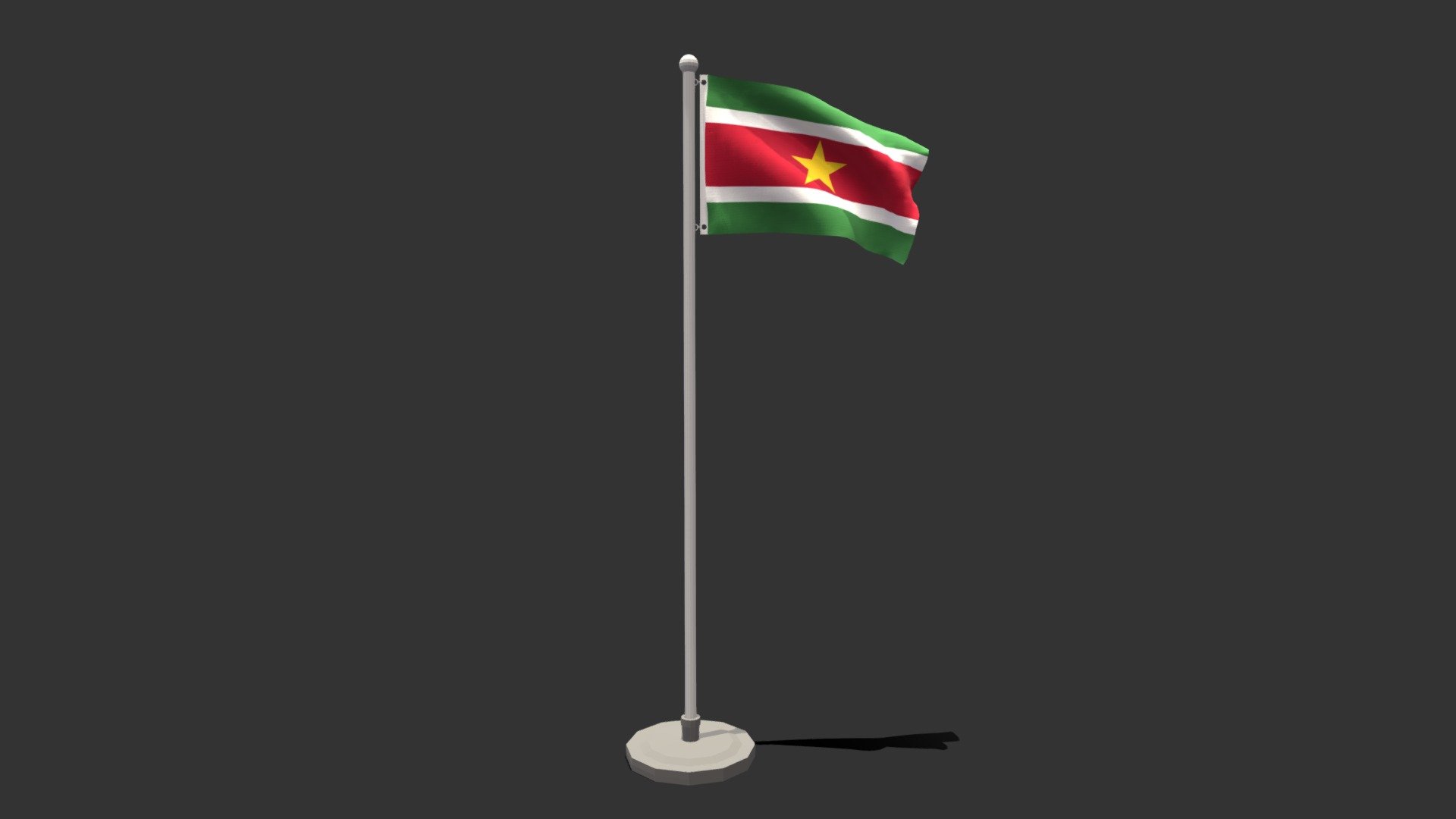 Low Poly Seamless Animated Suriname Flag - Buy Royalty Free 3D model by ...