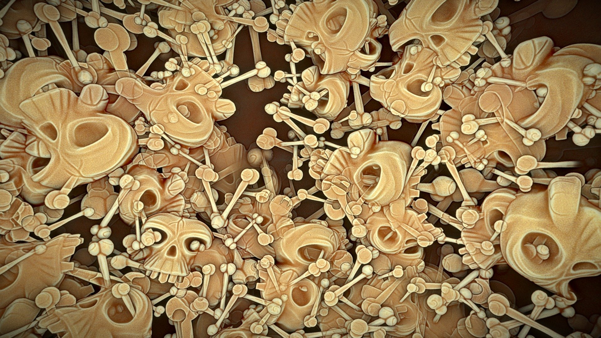 skulls & bones material - shadeless preview - Download Free 3D model by ...