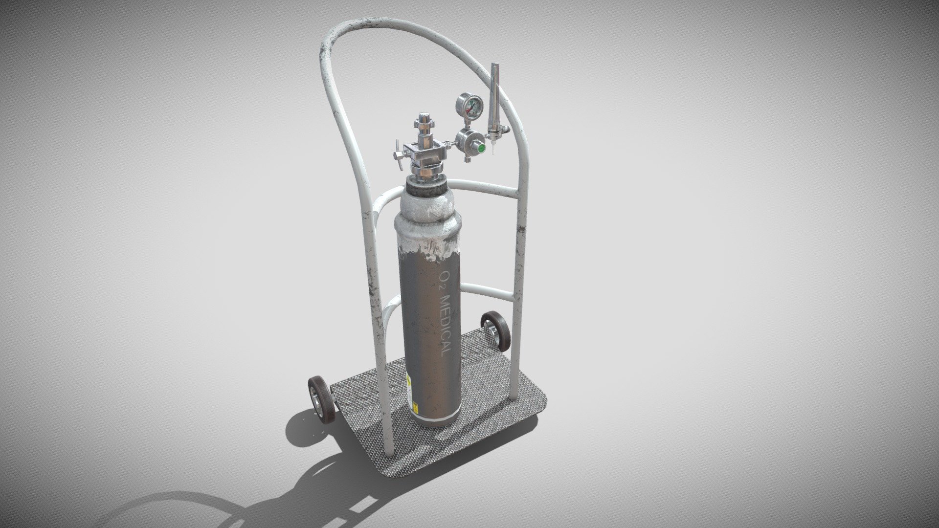 o2 cylinder for medical Low-poly 3D model - 3D model by bouaraour ...