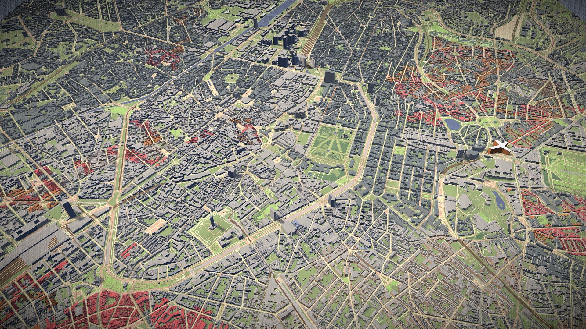 Brussels Belgium - city and urban - Buy Royalty Free 3D model by Jinda ...