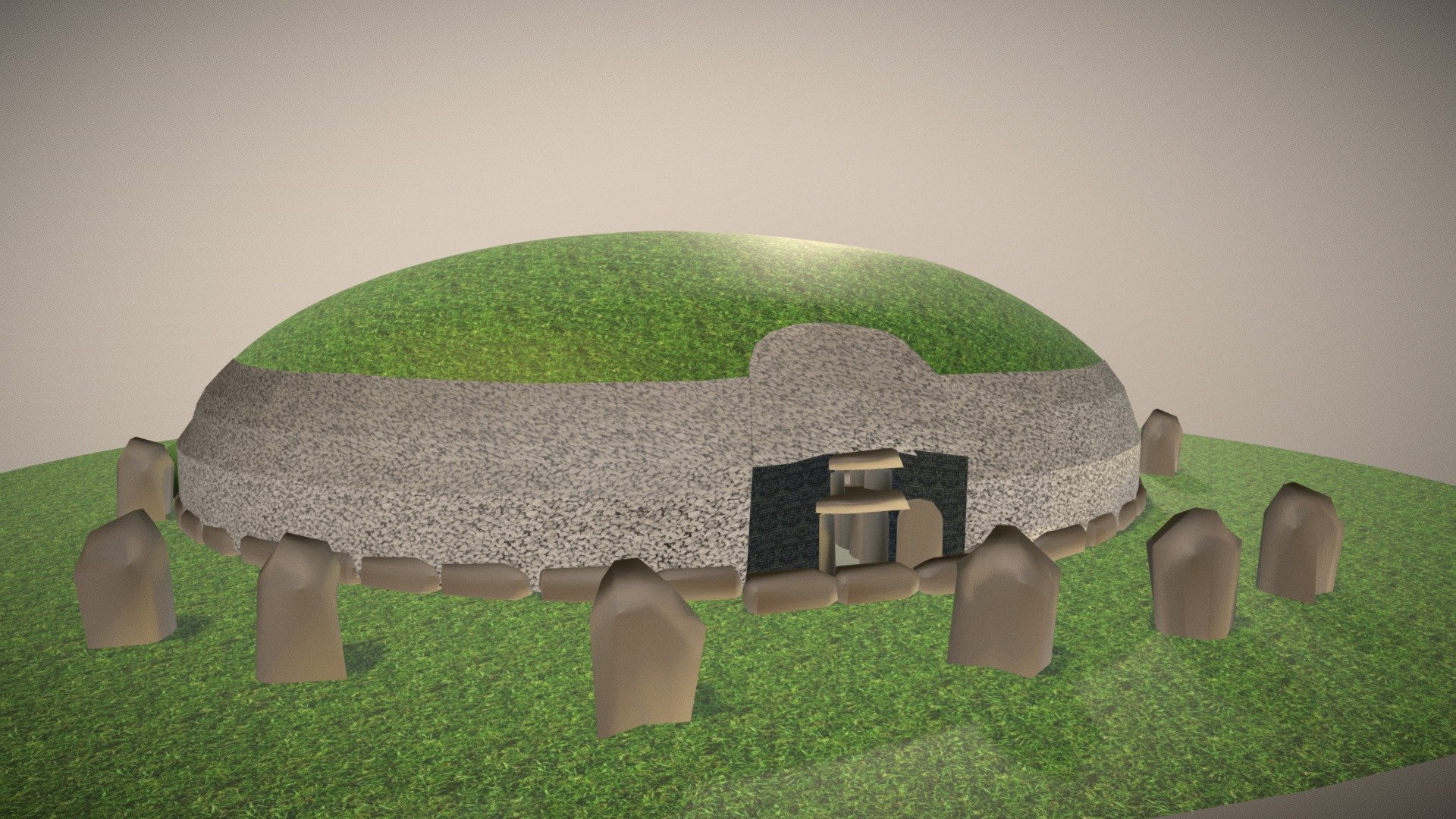 Newgrange - 3D model by MMClark33 (@MollyClark) [71442bd] - Sketchfab