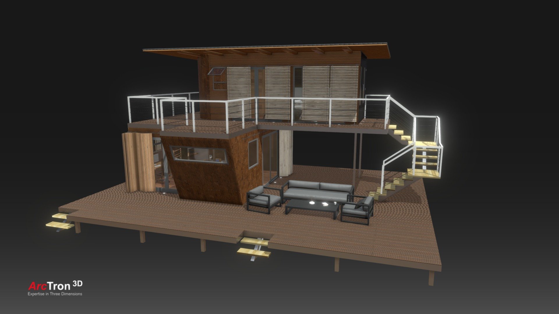 Tiny House (AR) - 3D model by ArcTron 3D (@ArcTron3D) [7147f37] - Sketchfab