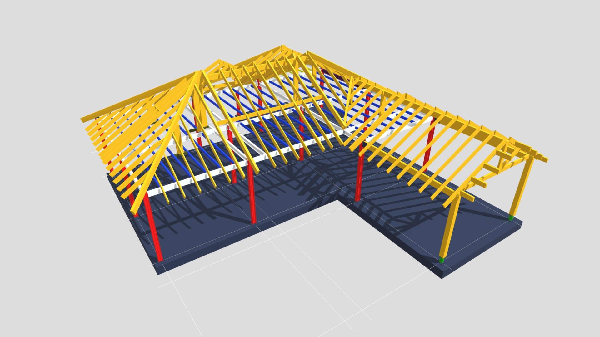Steel House with Timber Roof 3D (Job N112) - 3D model by MA StruTec ...
