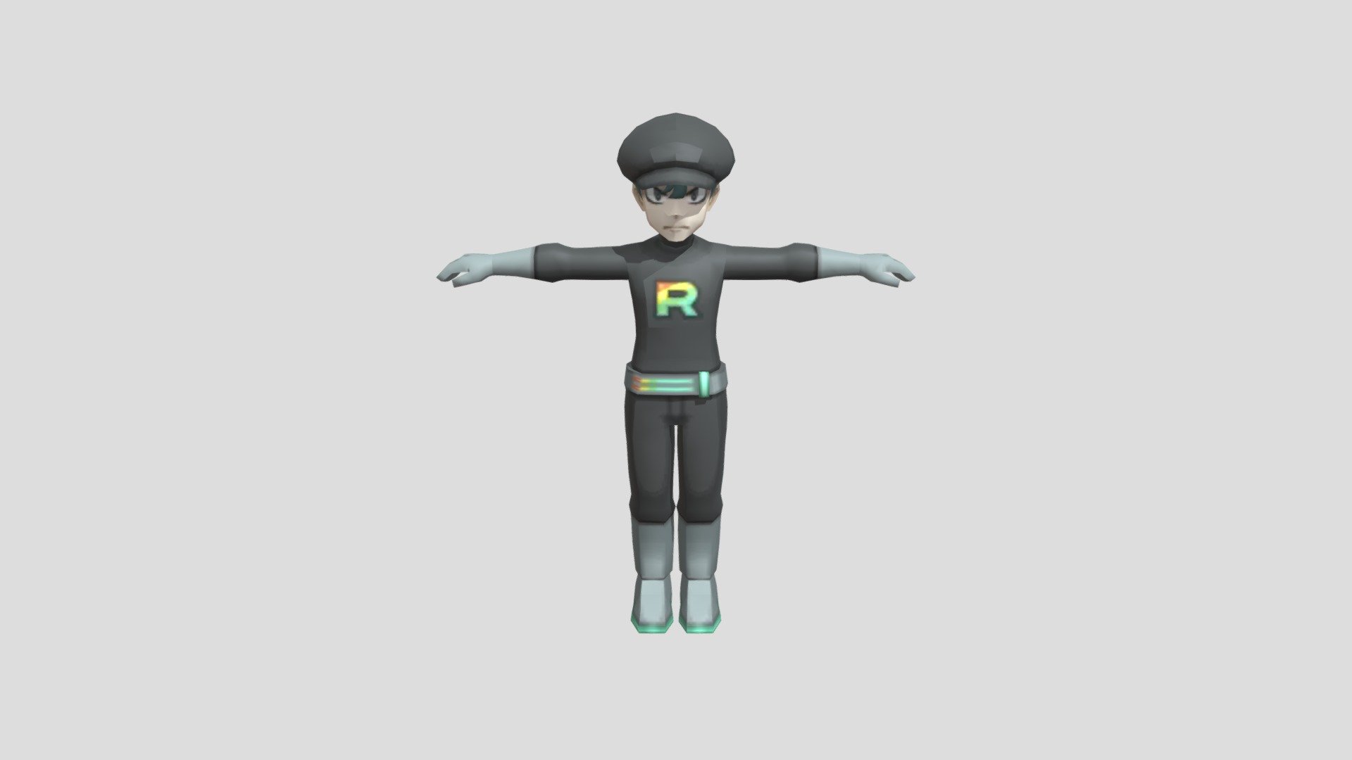Rainbow team rocket grunt (male) - Download Free 3D model by ...