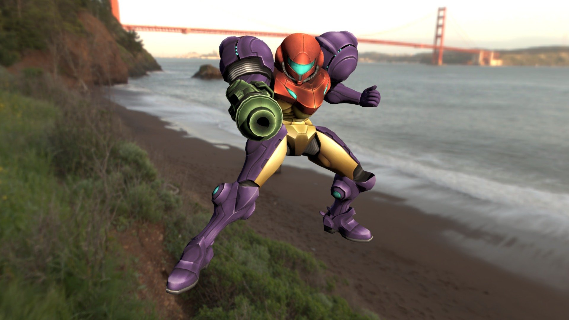 Wii - Super Smash Bros Brawl - Samus Trophy - Download Free 3D model by ...