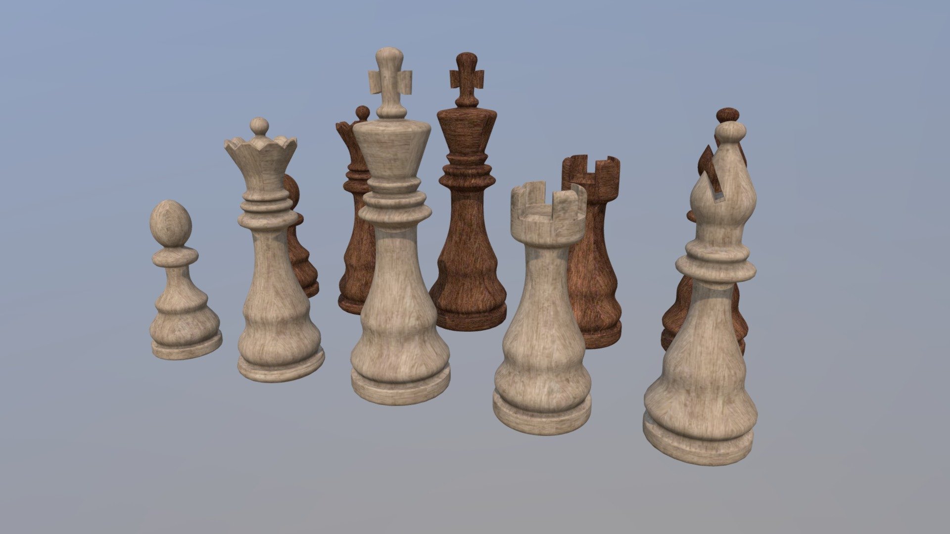 basic wooden chess set - Download Free 3D model by michelly (@fanta9876 ...