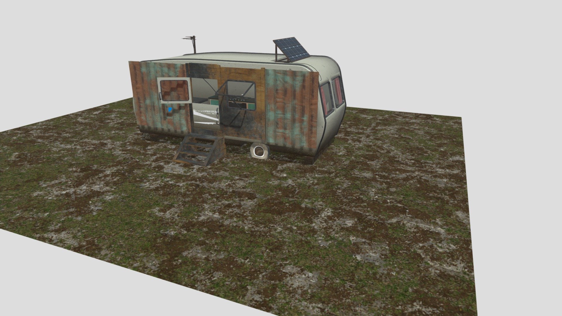 A post-apocalyptic caravan - Download Free 3D model by A9908244 ...