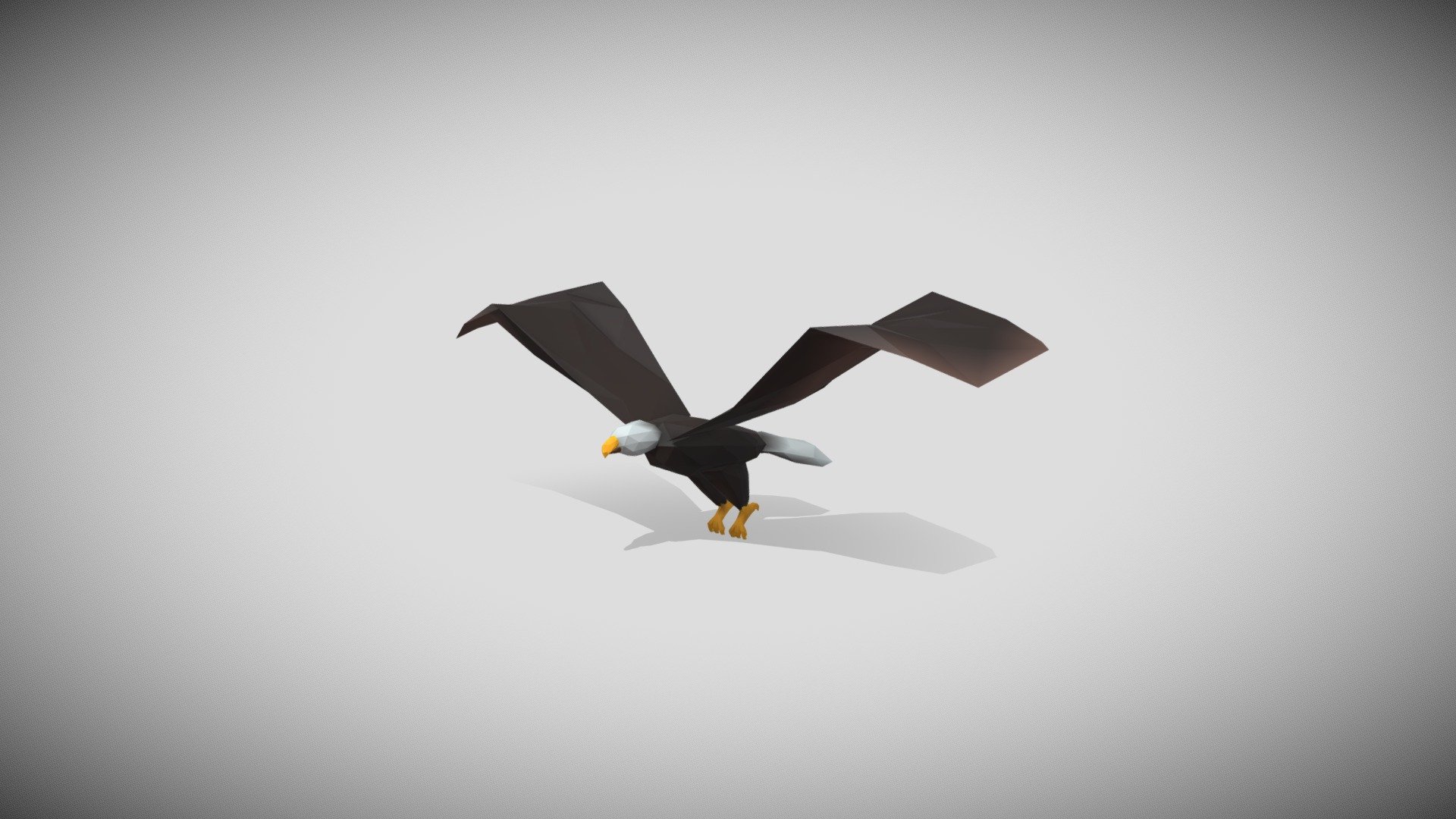 Low Poly Eagle - Buy Royalty Free 3D model by AssetSource [714eb3c ...
