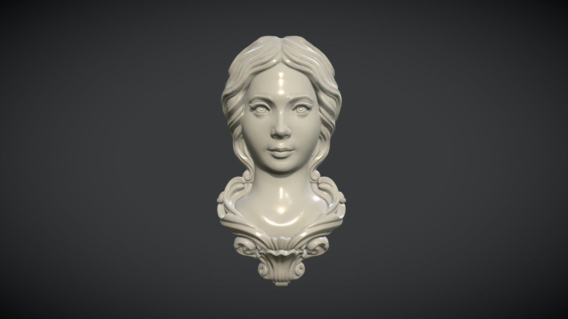 Female woman Face Mascaron - Buy Royalty Free 3D model by Skazok ...