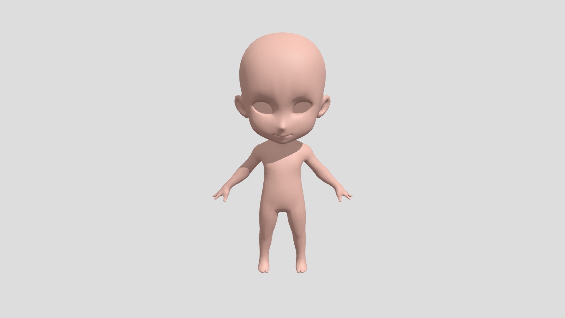 Chibi Basemesh_lowpoly - 3D model by gravitystudio [7155530] - Sketchfab