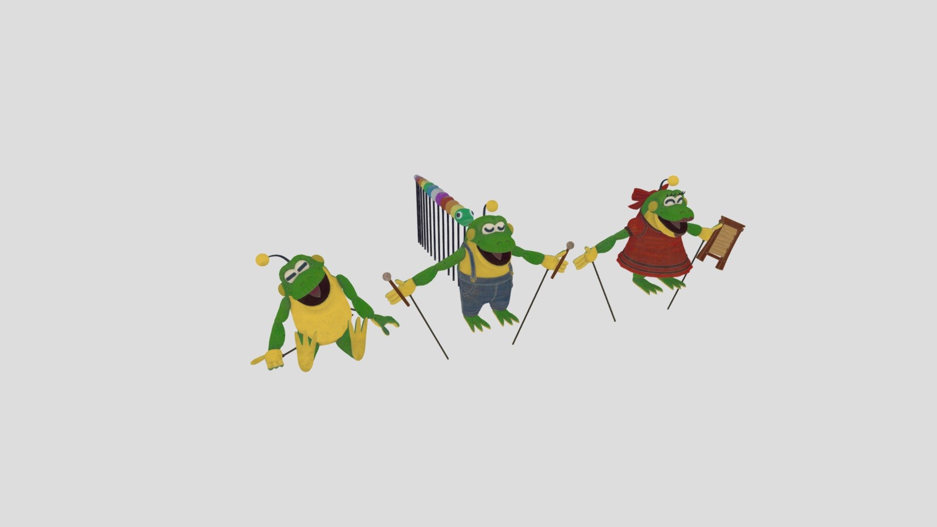 Jug Band Frogs [FNaF: Secret of The Mimic] - Download Free 3D model by ...