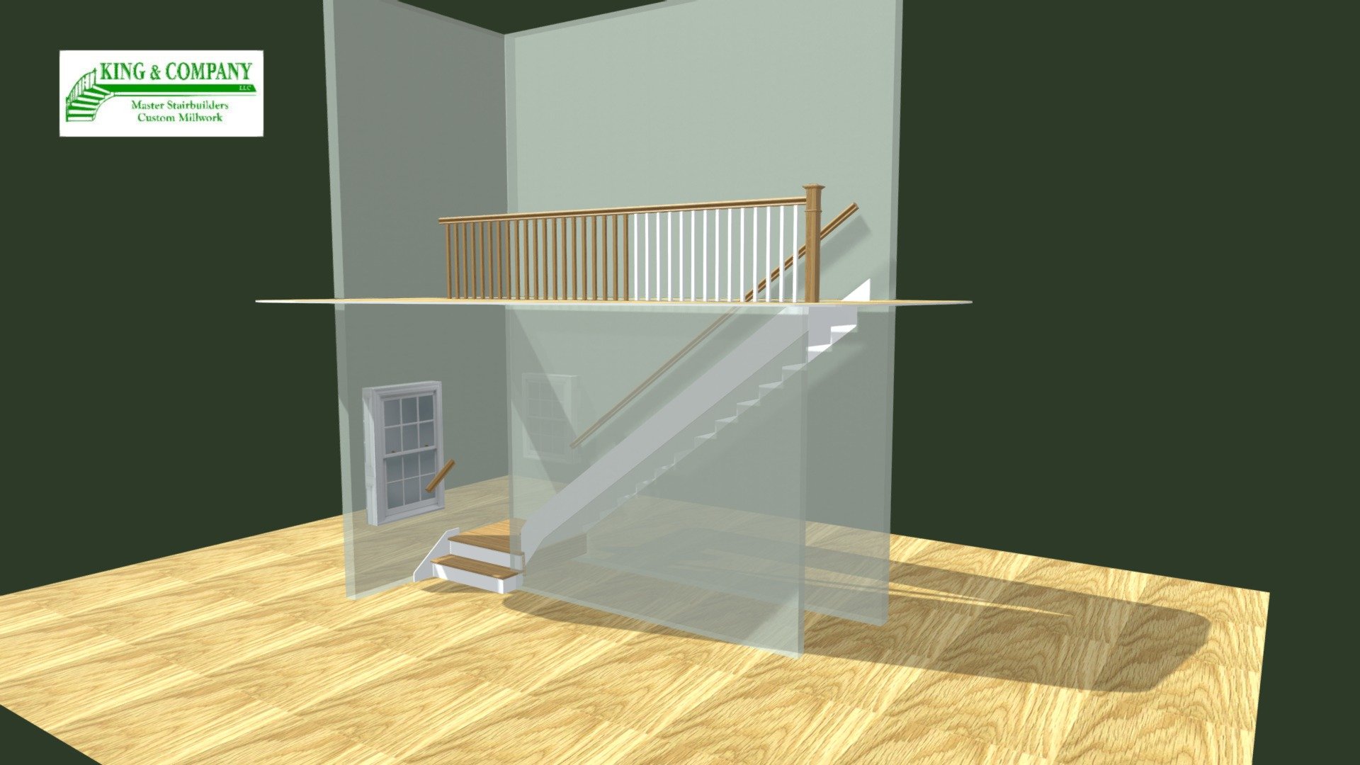 Horigan Main stair 1-2 9 22-22 Option 2 - 3D model by Kingstair ...