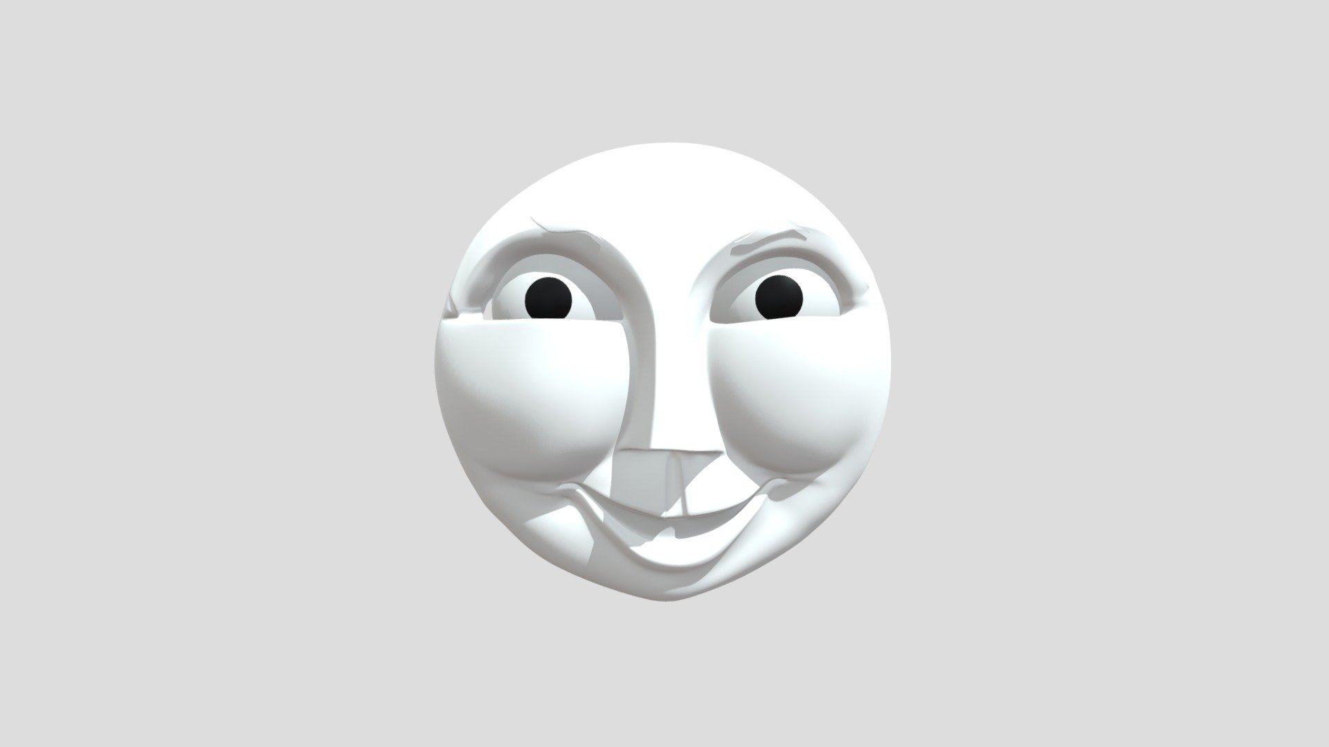 Gordon The Big Engine - Smiling Face - Download Free 3D model by Gerald ...