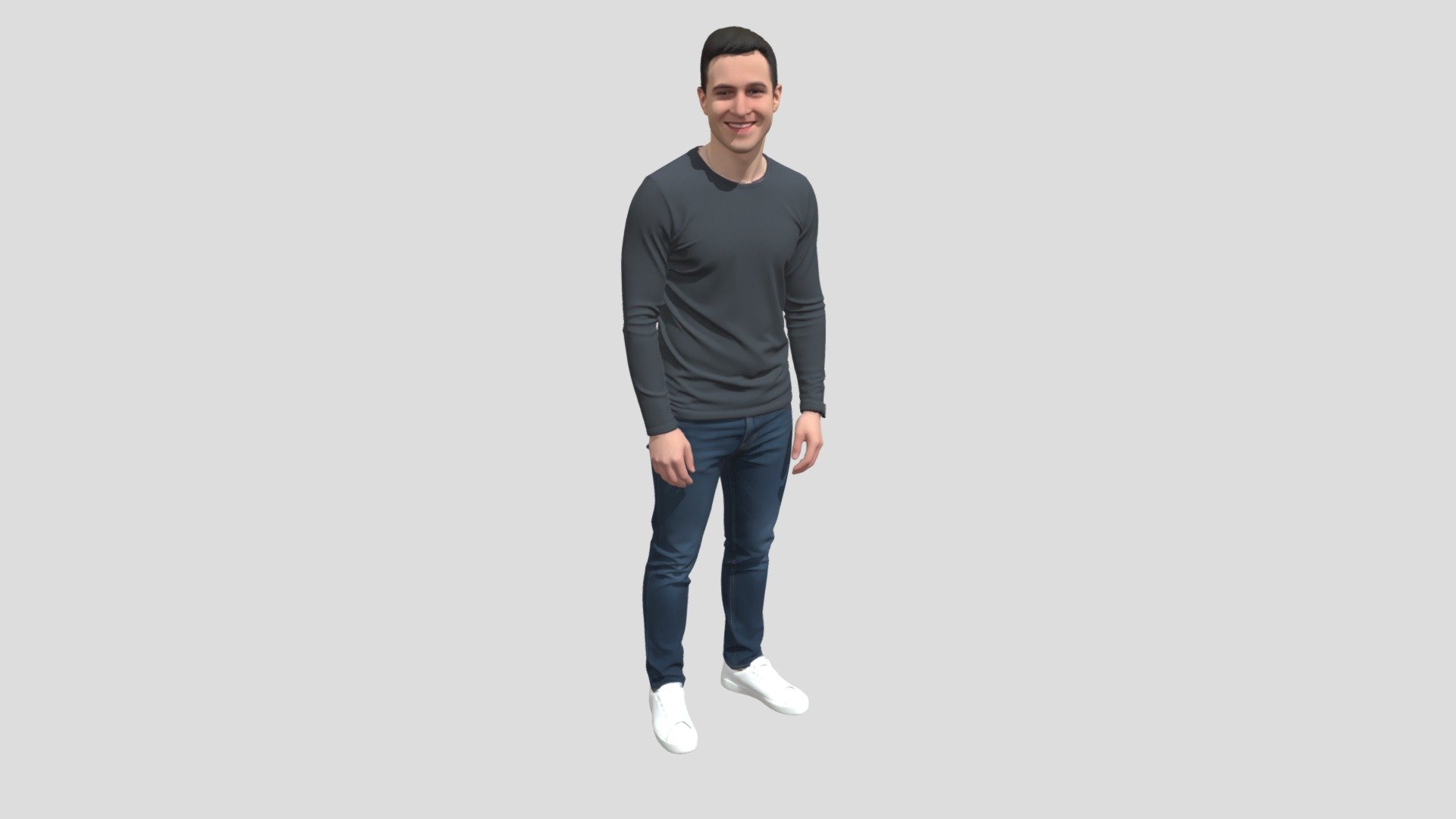 Casual Studio Portrait of a Man - Download Free 3D model by restore50 ...