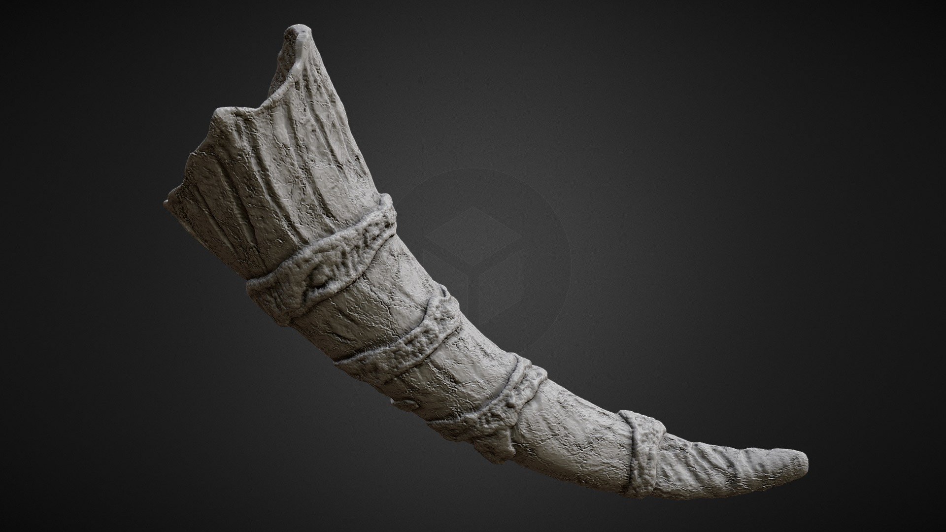 3D PRINTABLE ANCIENT CEREMONIAL HORN PROP - Buy Royalty Free 3D model ...