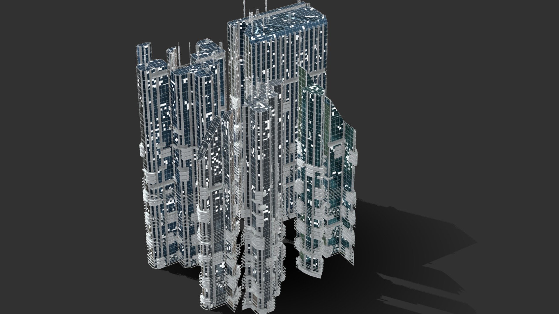 Futuristic_ Skyscrapers_6004 - Buy Royalty Free 3D model by Giimann ...