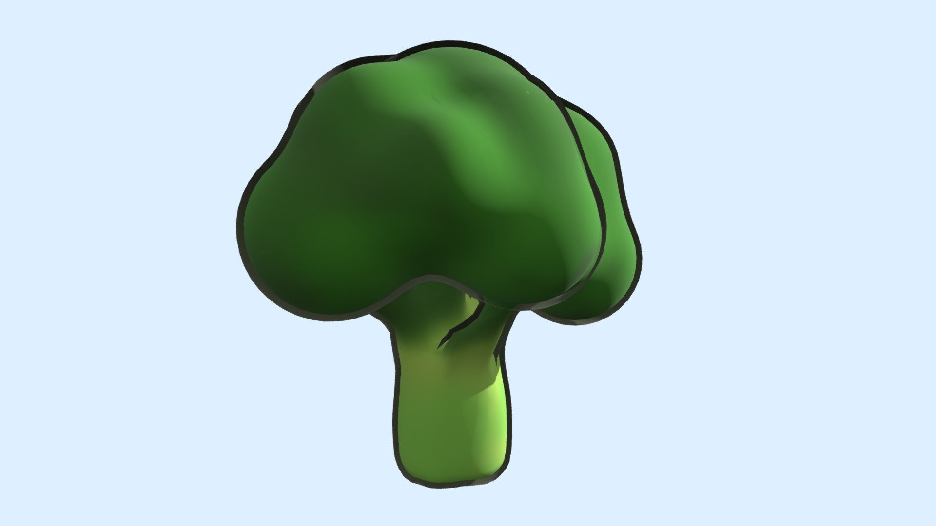 Broccoli Cartoon - Download Free 3D model by Fridge (@youssefdarwish01 ...
