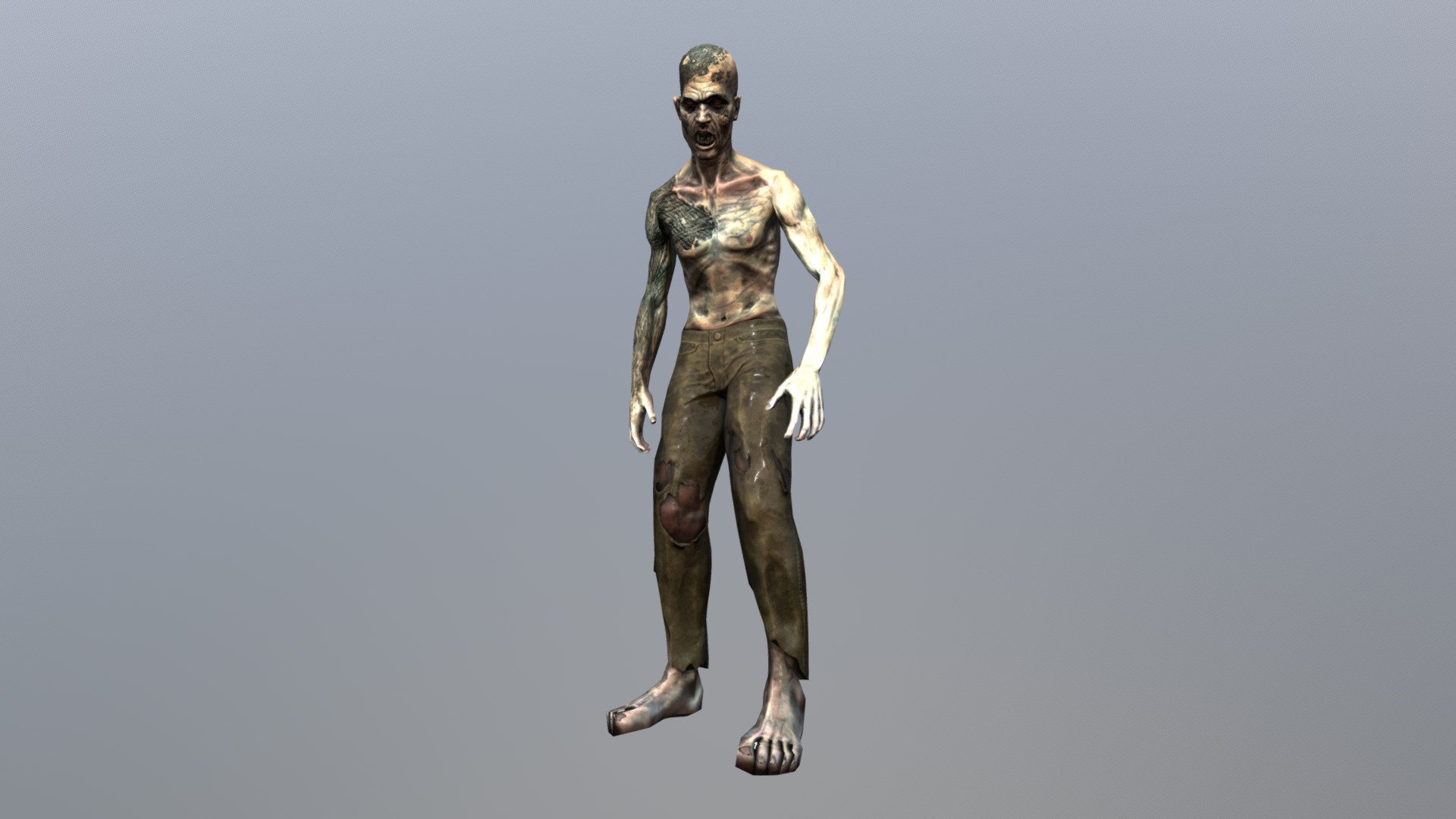 Low poly Zombie model - 3D model by Piotr Świerczyński (@Domperignome ...