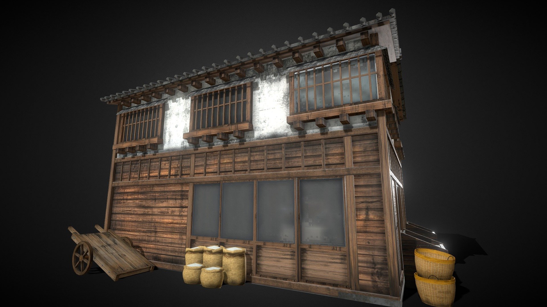 Japanese Style Rice Shop 0025 - Buy Royalty Free 3D model by animod ...