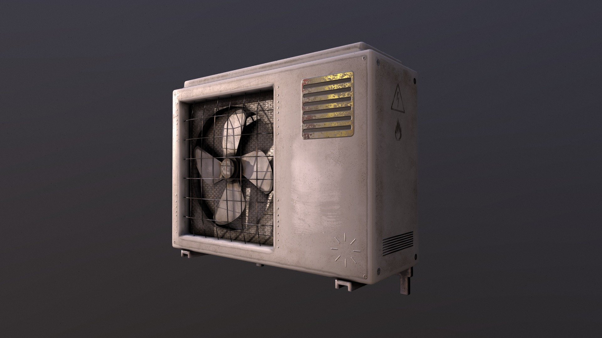Animated Air Conditioner - Game Ready - AC - Buy Royalty Free 3D model ...