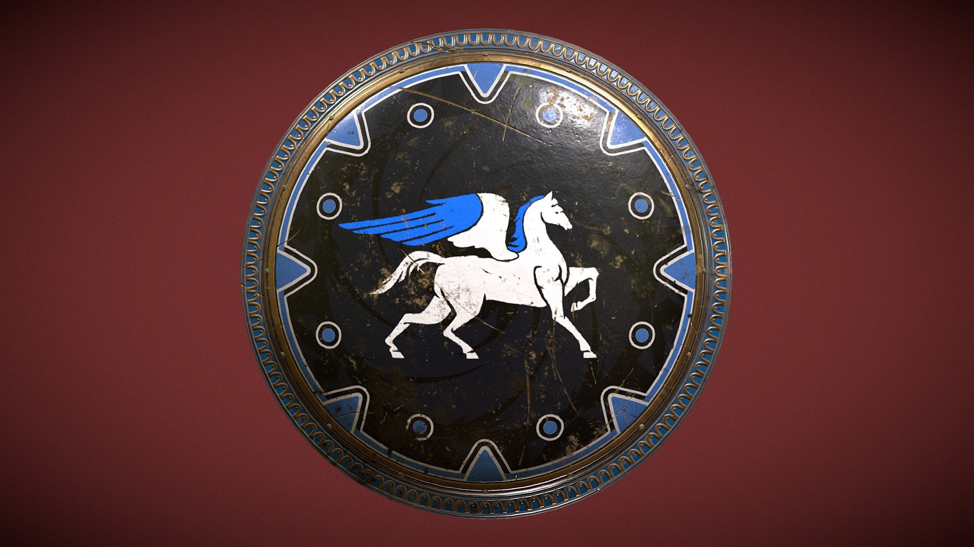 Shield Hoplon - Pegaso (Odyssey Style) - Buy Royalty Free 3D model by ...