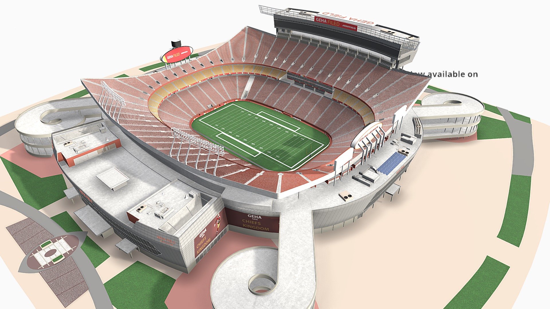 Arrowhead Stadium - 3D model by 1Quad (@1.Quad) [717ba24] - Sketchfab