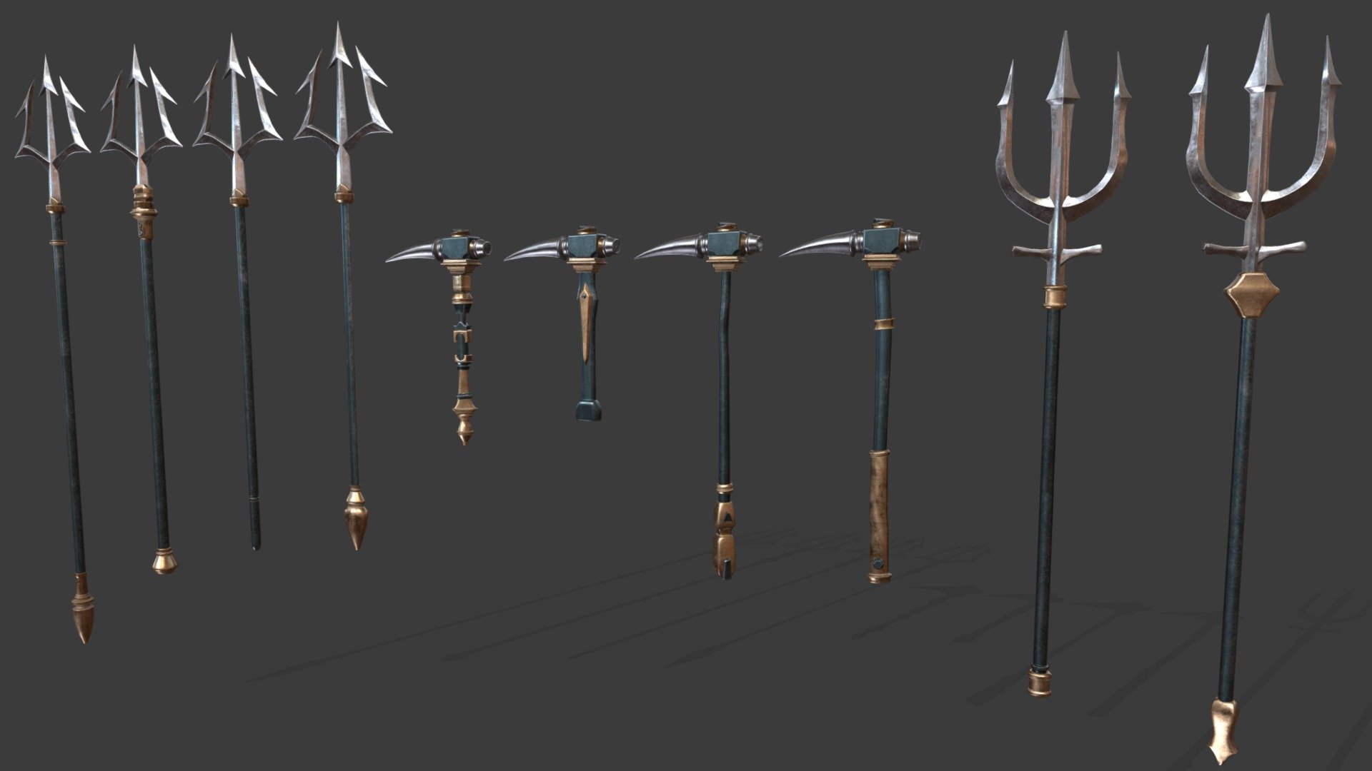 Tridents weapons pack - Buy Royalty Free 3D model by Shamankun [717c488 ...
