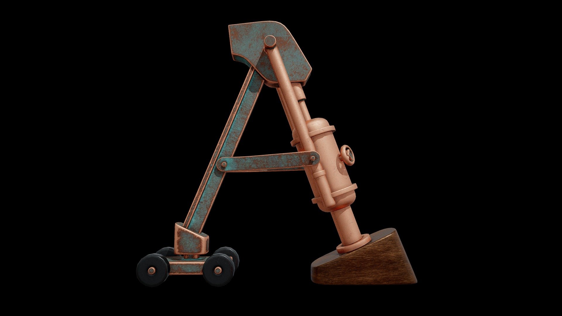 36 DAYS OF TYPE, ETERNAL STEAM, 3D LETTER SET, A - 3D model by ...