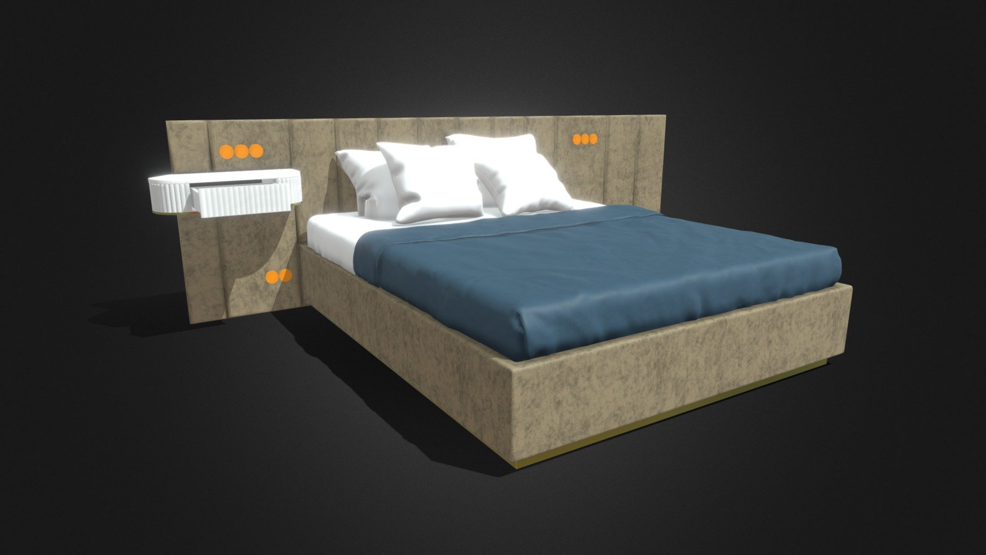 Bed With Console - Download Free 3D model by saintkastiell [717e905 ...