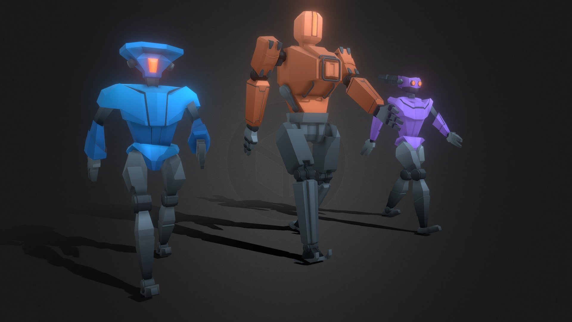 Lowpoly Robots - Download Free 3D model by Satendra Saraswat ...