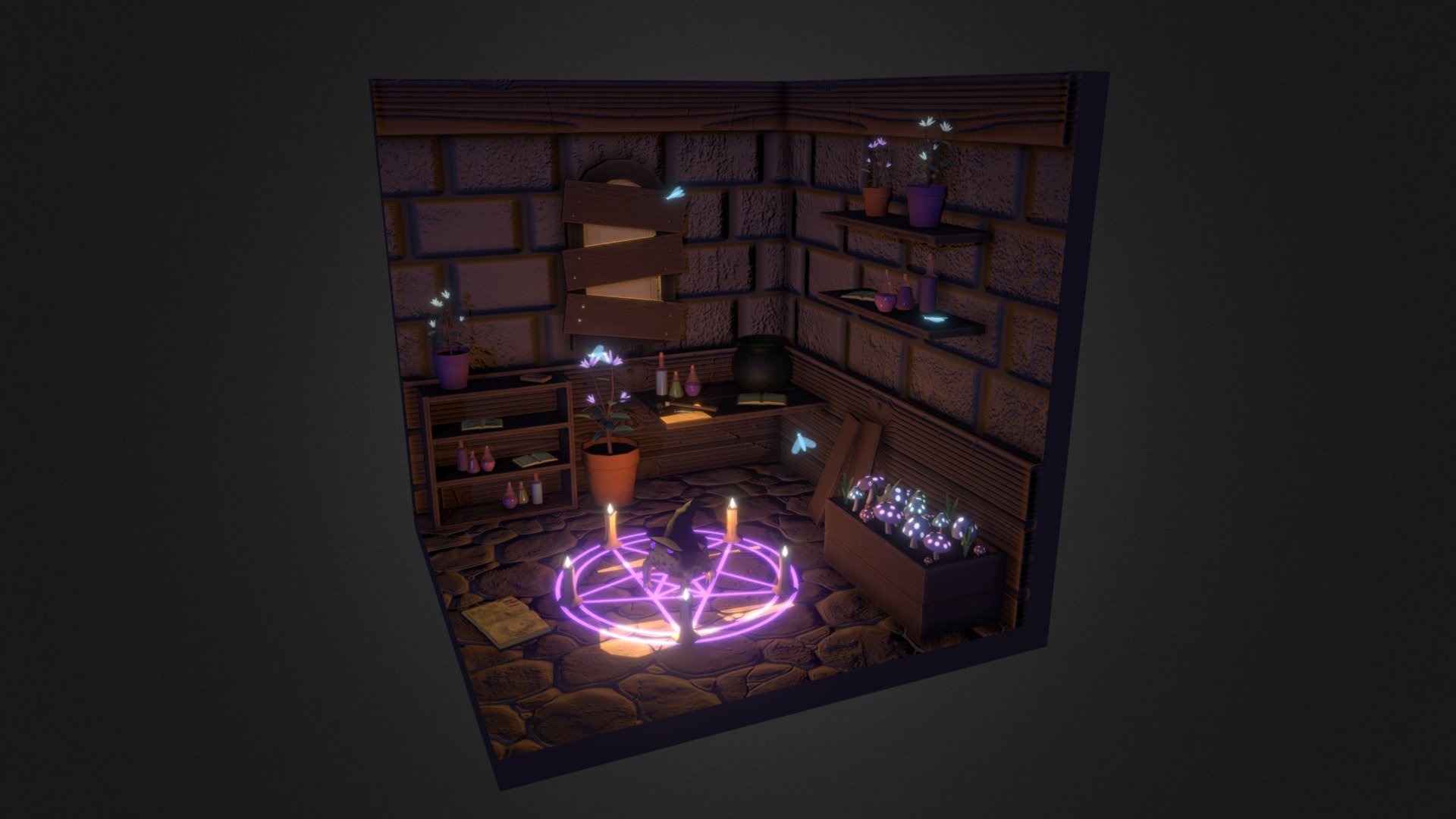 Witch's Room - Modular Environment Assessment - 3D model by sammiev ...