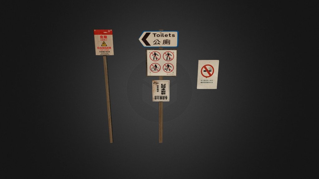 Prop_Signs - 3D model by robbe.desmet [7189bb6] - Sketchfab