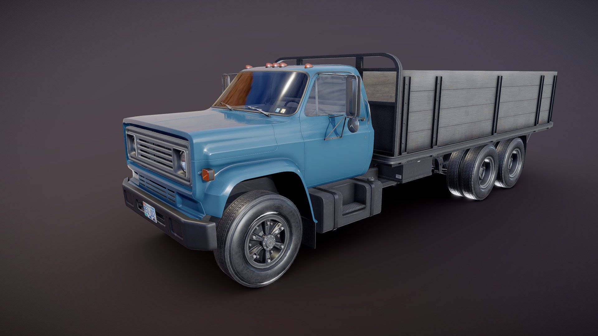 Vintage flatbed truck - Buy Royalty Free 3D model by Veaceslav ...