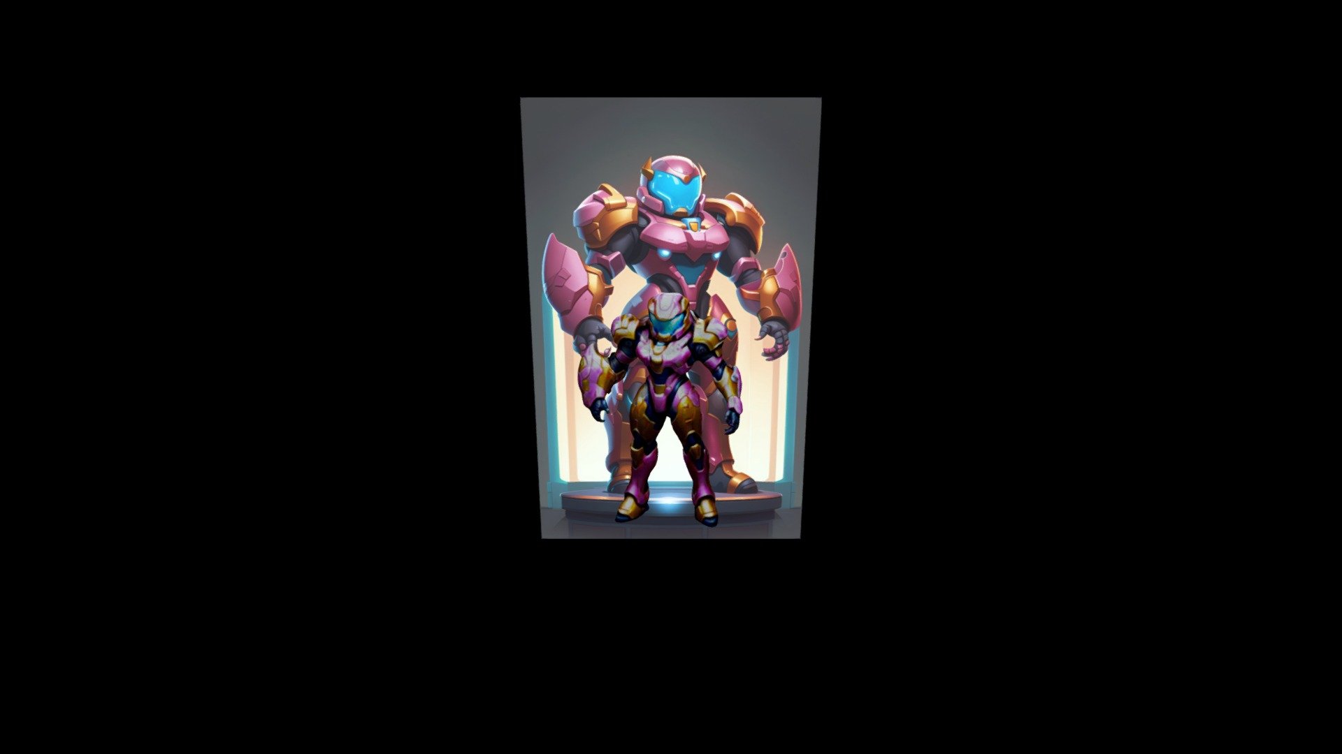 a of a robot with a helmet and a sword, zarya, - Download Free 3D model ...