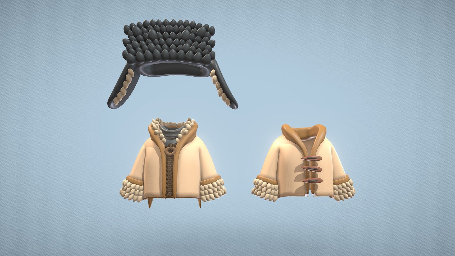 Fur clothes - Buy Royalty Free 3D model by tkkjee [718c1f4] - Sketchfab ...