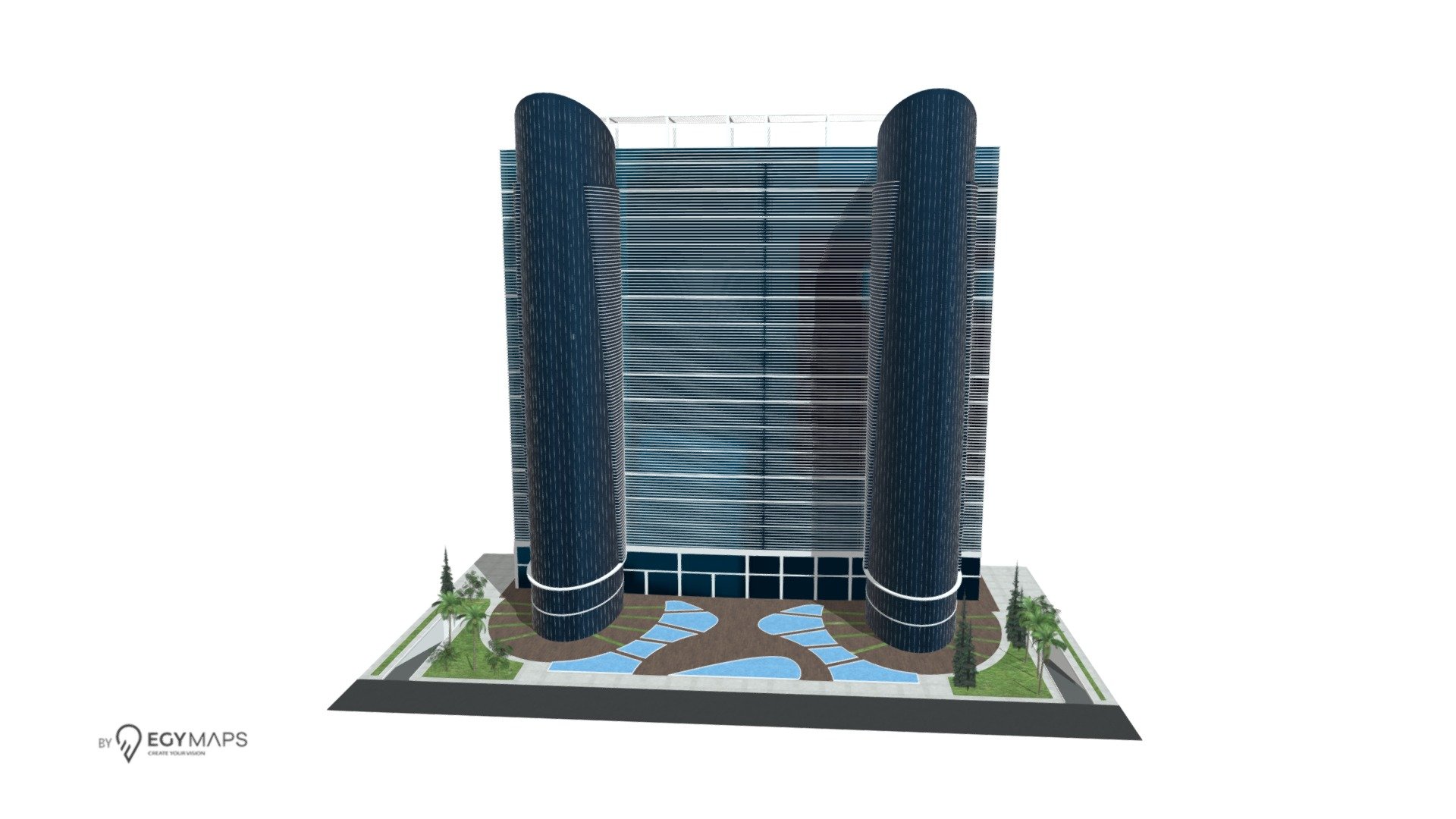 White 14 Tower - 3D model by Egy-maps [718d3ef] - Sketchfab