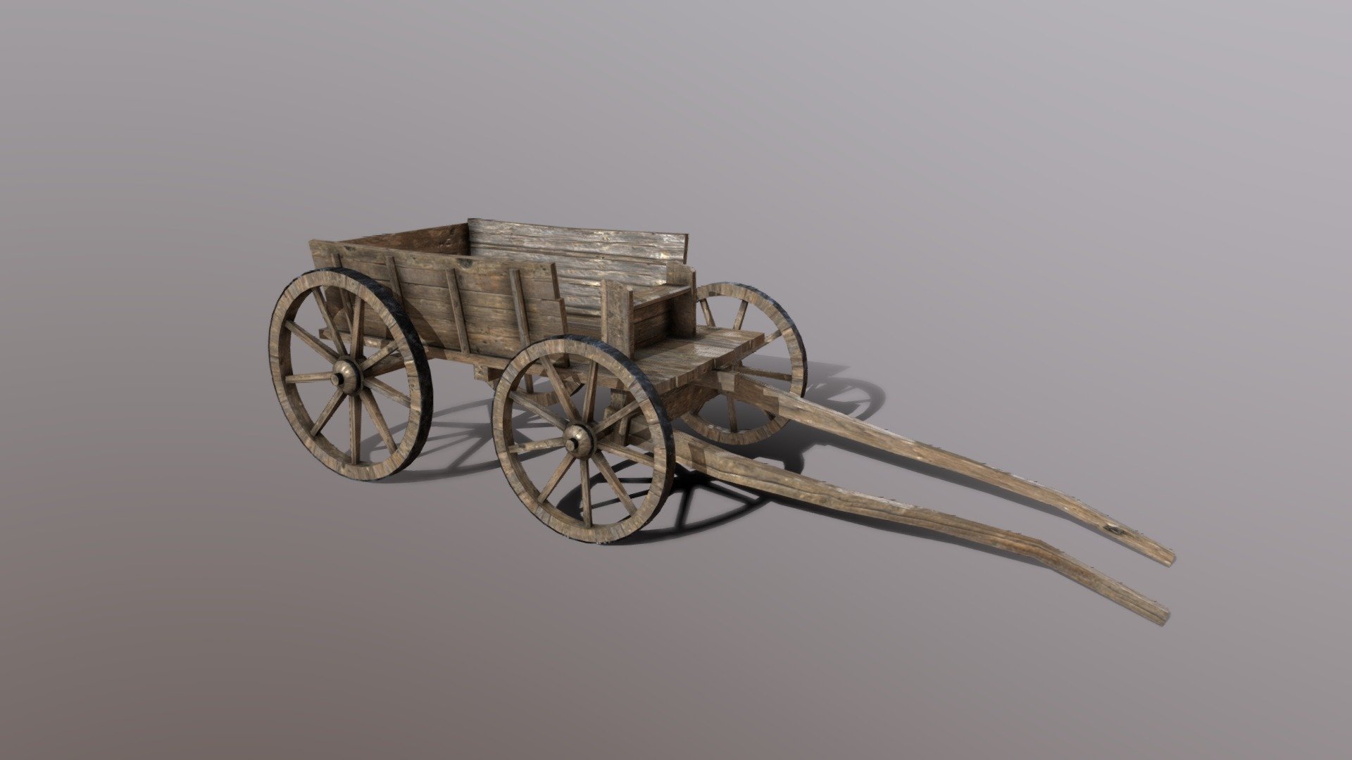 Wood wagon - Buy Royalty Free 3D model by Mario Schiano (@marioschiano ...