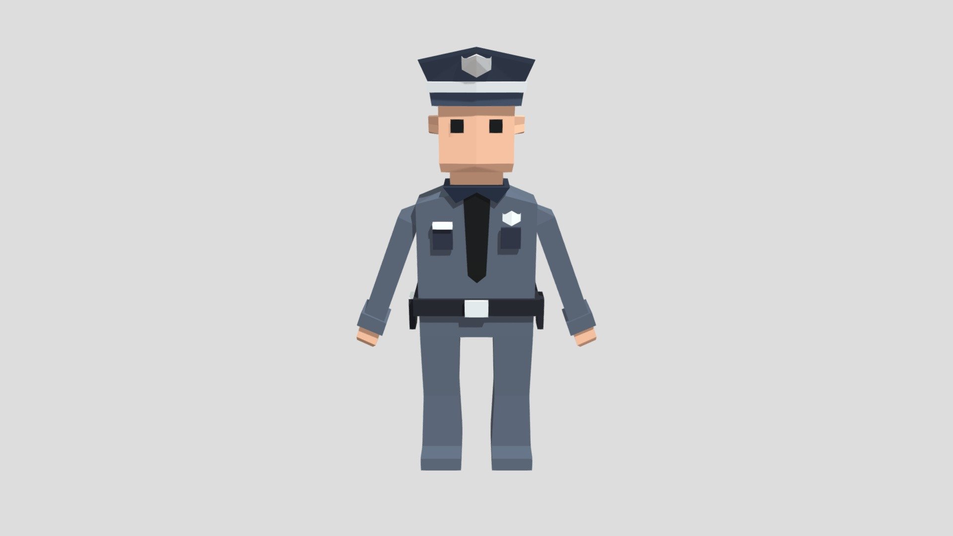 Low Poly Policeman - Download Free 3D model by aziz.uproject ...