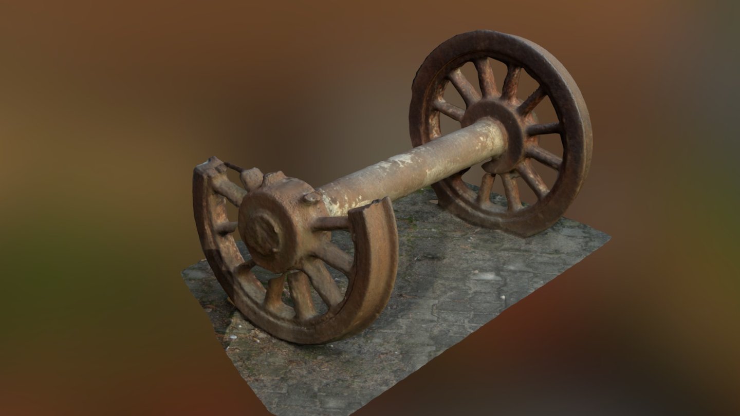 Antique rail wheel (rail axis) - 3D model by poiformat [7193713 ...
